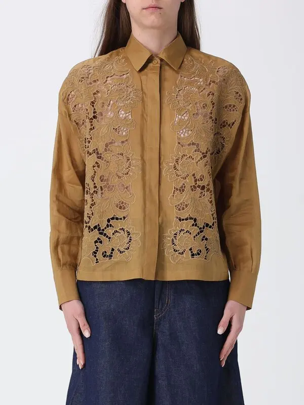 Max Mara Embroidered Ramie Shirt