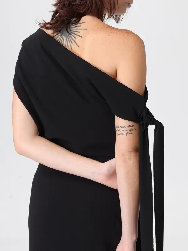 bodycon straight dress Women's Cressida Across Neck Chiffon Floor Length Customize Black and Nude MEAN BLVD in bustier Gothic Black and Green Color:CORNFLOWER BLUE green midi formal dress