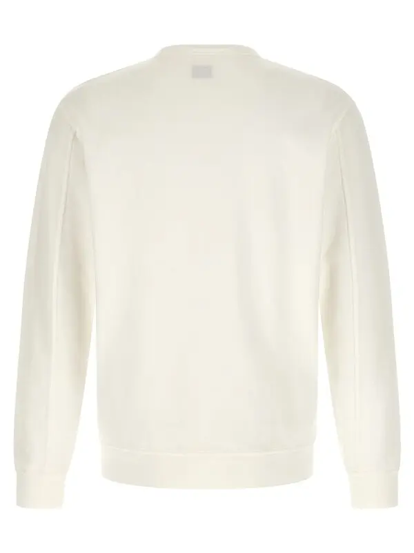 C.P. COMPANY Fleece Sweatshirt With Lens Detail - White