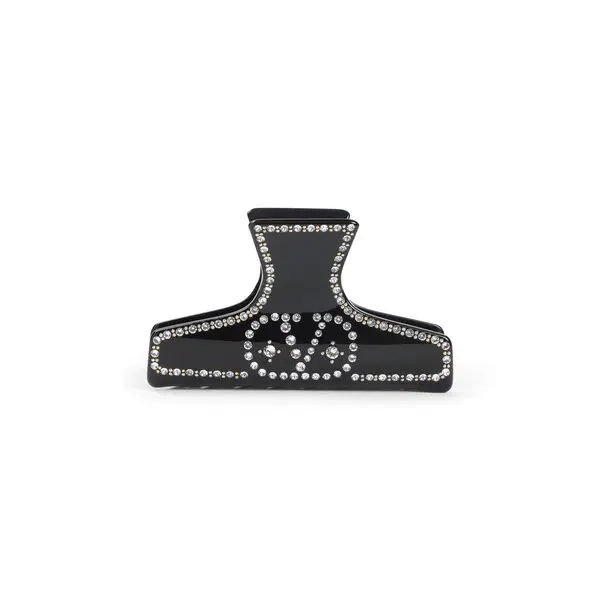 Valentino Garavani Resin Hair Clip With Embellishments - Black