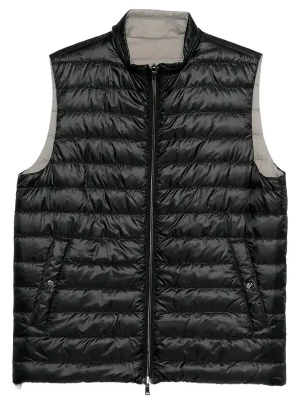 Herno Nylon Ultralight And Ecoage Reversible Vest - Black