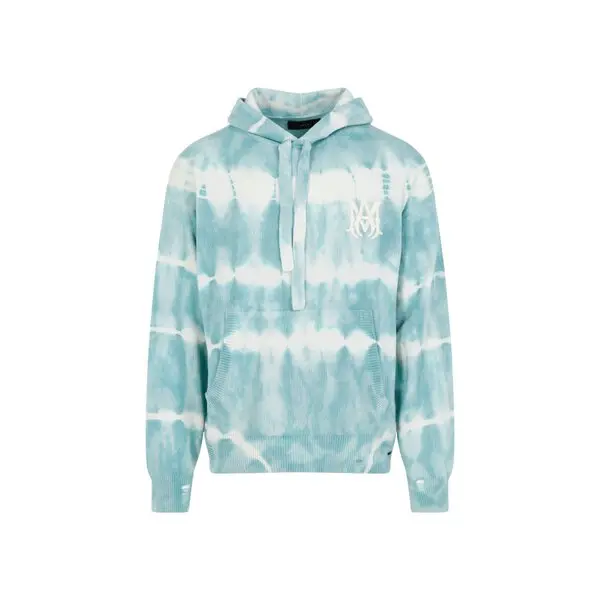 Amiri Tie Dye Eco Cashmere Hoodie - Blue