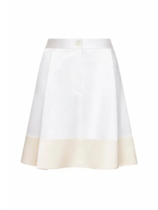 TOTEME White Satin Short Skirt - Multicolor