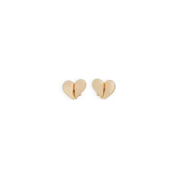 Bottega Veneta Heart Shaped Drop Earrings - Silver