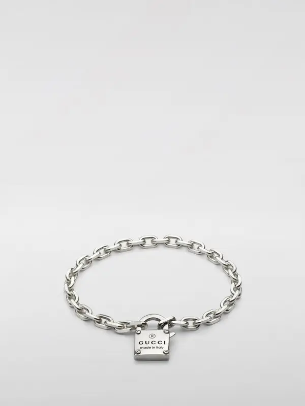 Gucci Jewel Link Bracelet With Padlock Clasp - Silver