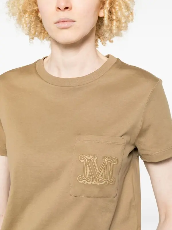 Max Mara Logo Cotton T-shirt - Multicolor