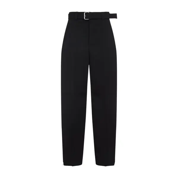 Bottega Veneta Wool Belted Trousers - Black