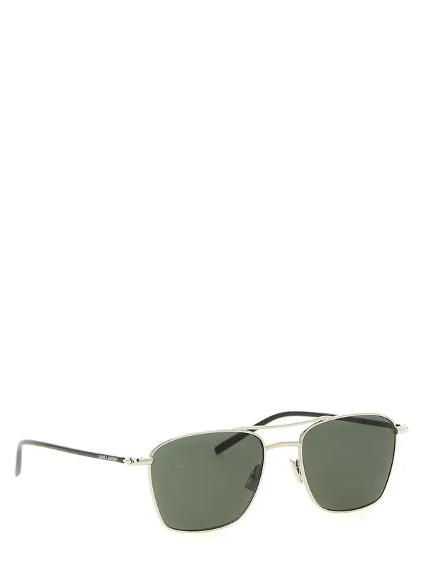 Saint Laurent Metal Frame Sunglasses - Silver