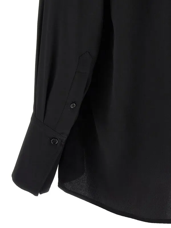 Victoria Beckham Gather Detail Tie Silk Blouse