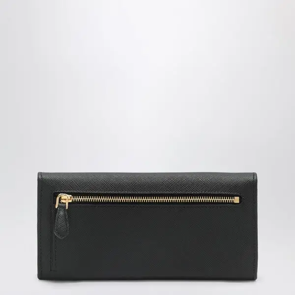 Prada Large Saffiano Leather Wallet - Black