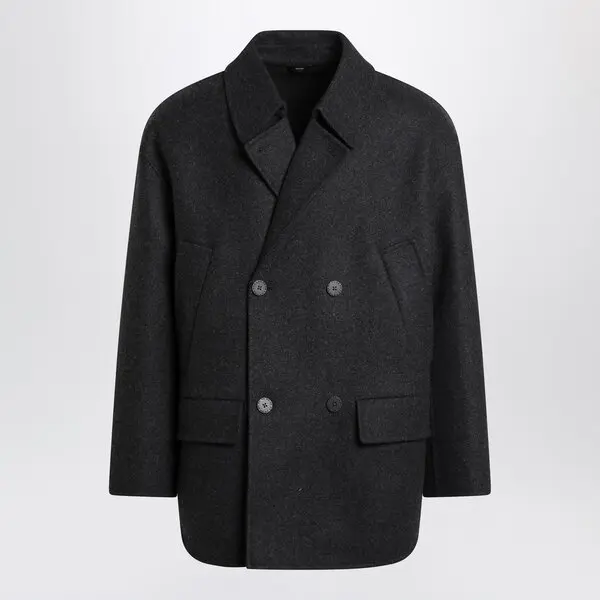 Fendi Double-breasted Wool Caban Jacket - Gray