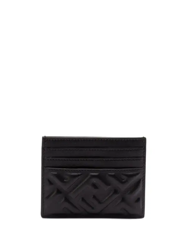 Fendi Ff Motif Nappa Leather Baguette Cardholder