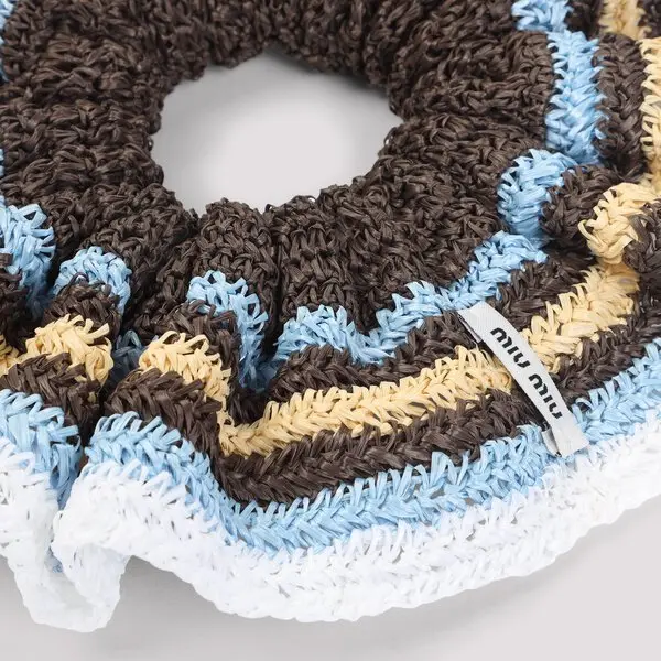 Miu Miu Cotton Scrunchie - Brown