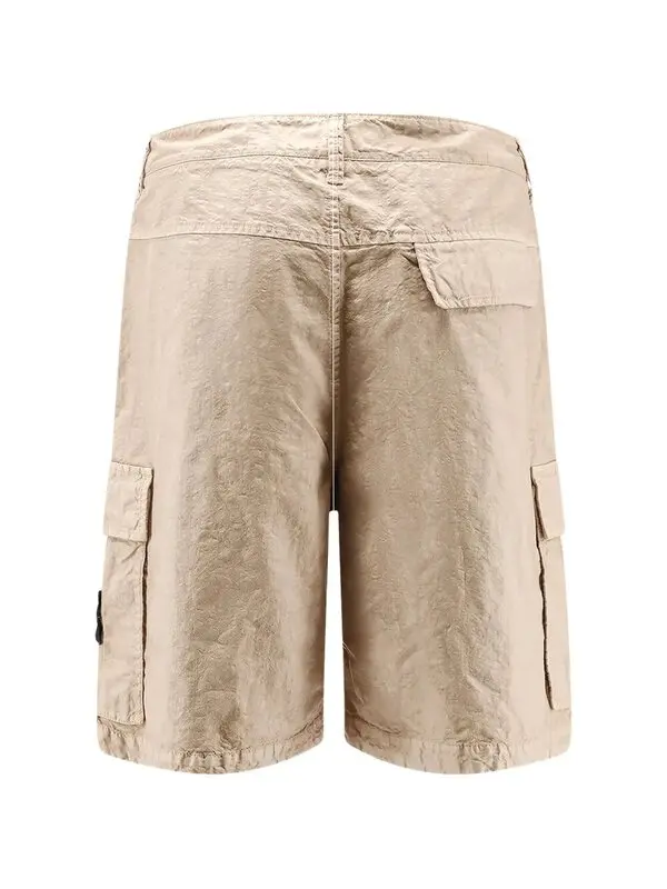 Stone Island Nylon Panama Loose Fit Cargo Bermuda Shorts