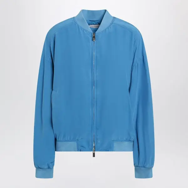 Versace Poplin Zip Blouson - Blue
