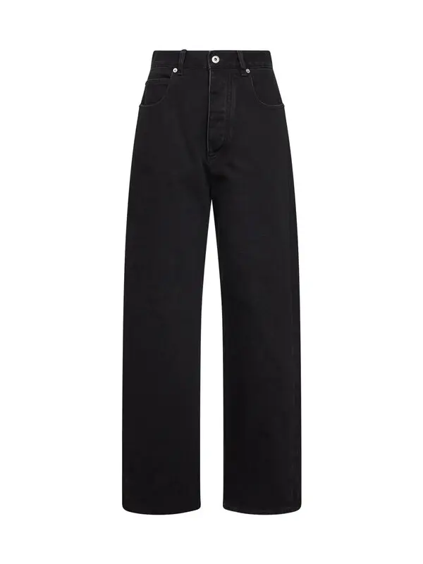 Bottega Veneta Black Denim Wide-leg Jeans - Multicolor