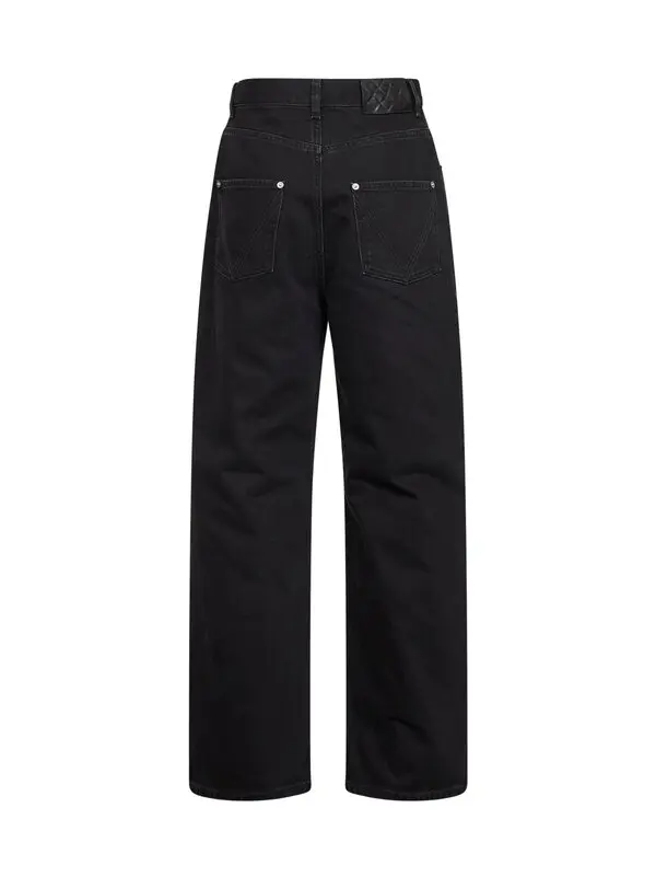 Bottega Veneta Black Denim Wide-leg Jeans - Multicolor