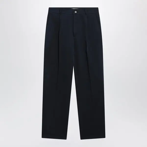 Valentino Garavani Navy Cotton Trousers - Blue