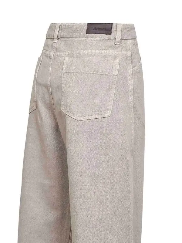 LEMAIRE High Waisted Curved Leg Moonstone Denim Jeans