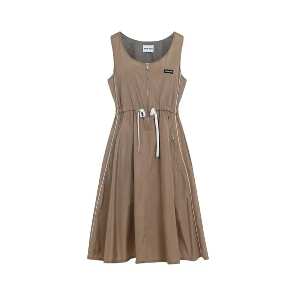 Miu Miu Sleeveless Crew Neck Mini Dress - Multicolor