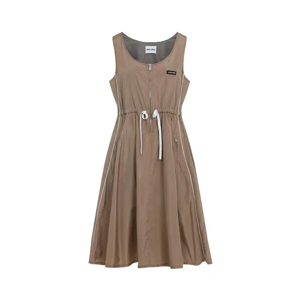 Miu Miu Sleeveless Crew Neck Mini Dress