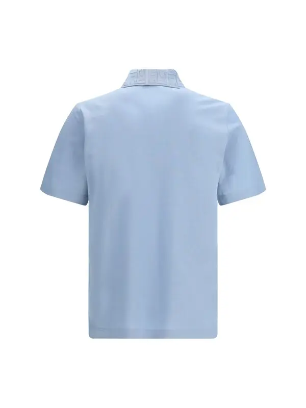 FERRAGAMO V-neck Polo With Jacquard Pocket Detail