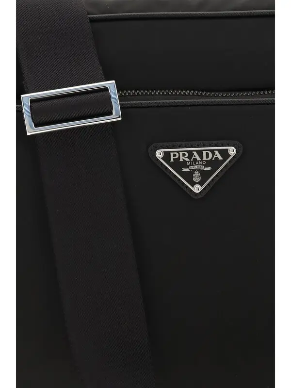Prada Re-nylon And Leather Shoulder Bag