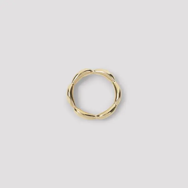 Chloé Gold Brass Chain Ring With Signature Detailing