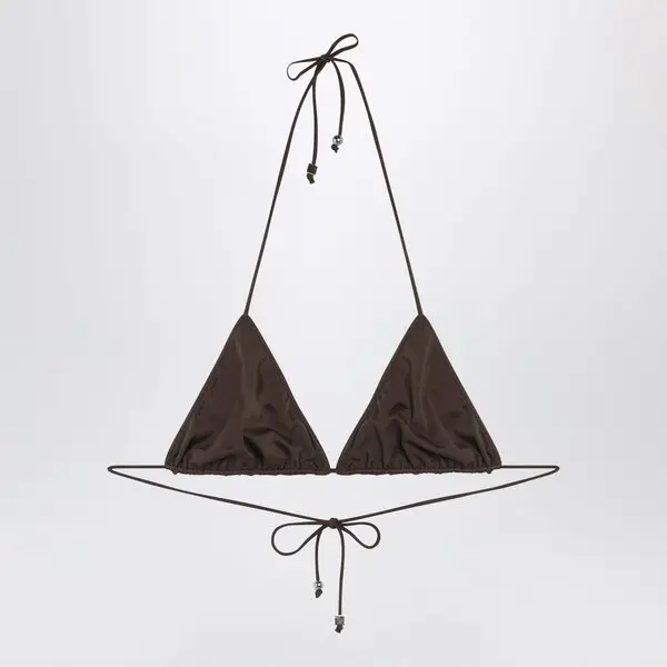 Jacquemus Triangle Bikini Top - Brown