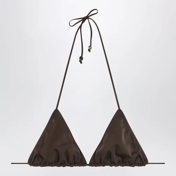 Jacquemus Triangle Bikini Top - Brown