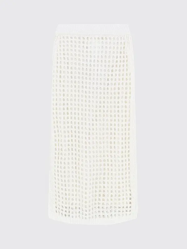 Max Mara Crocheted Skirt - White
