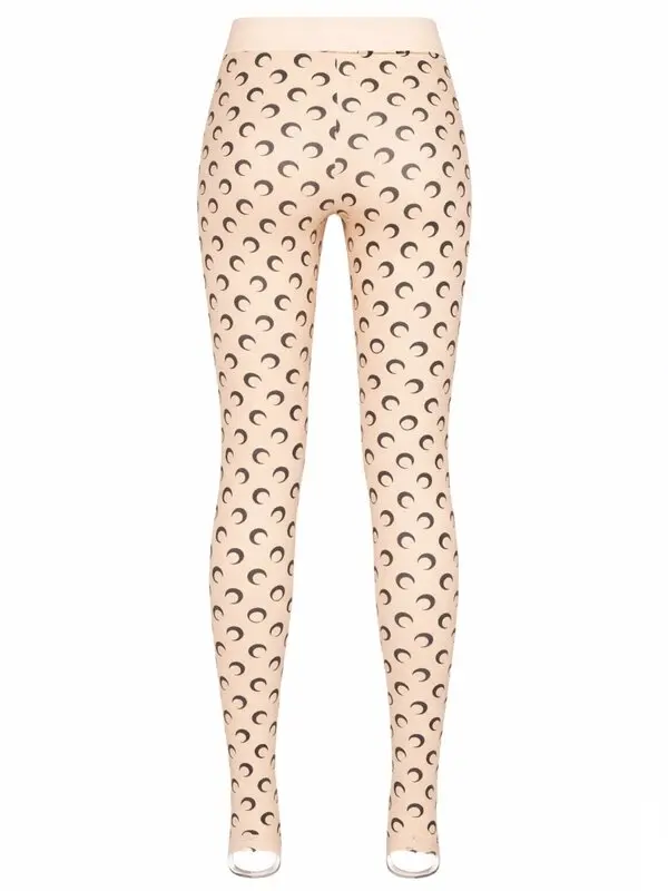 MARINE SERRE Moon Leggings - Cream