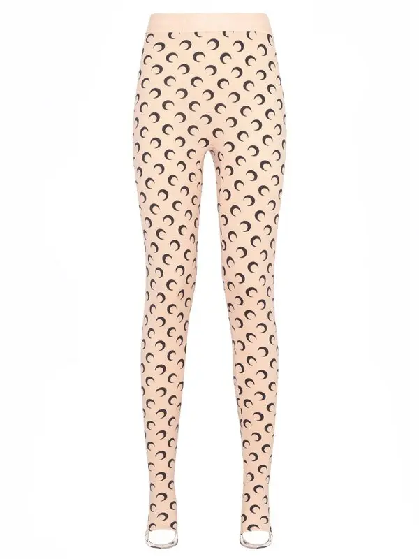 MARINE SERRE Moon Leggings - Cream
