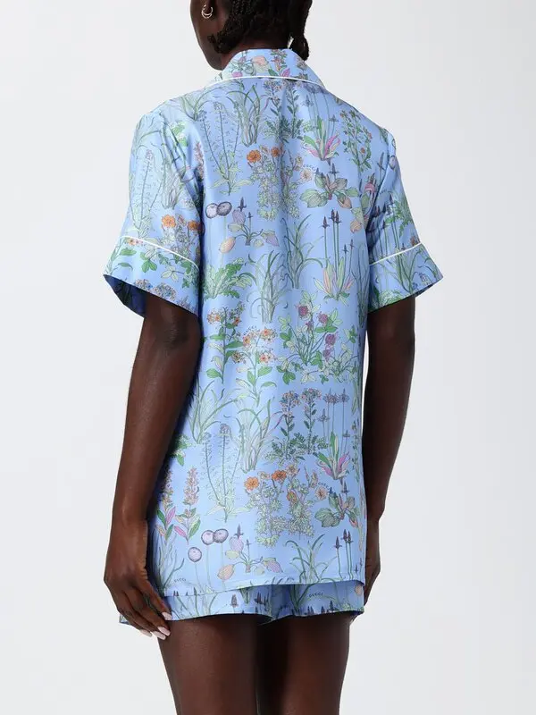 Gucci Silk Shirt With Floral Print