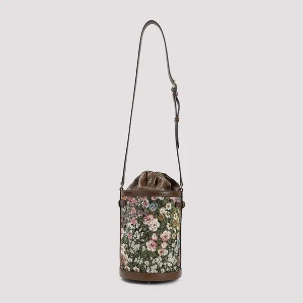 Valentino Garavani Floral Print Cotton Bucket Shoulder Bag