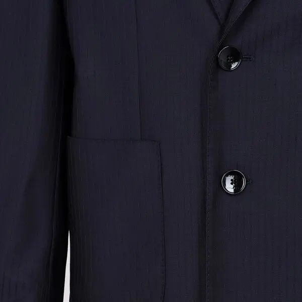 Etro Virgin Wool Pinstripe Double-breasted Jacket