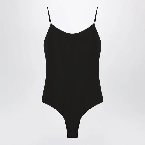 Jacquemus Cabana Swimsuit With Ruffles - Black