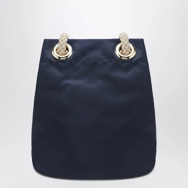 Prada Small Bucket Bag In Re-nylon - Blue