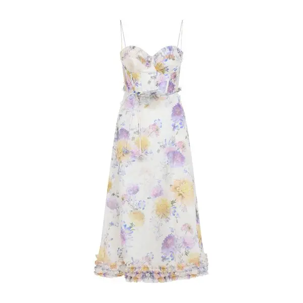 Zimmermann Luna Riffle Midi Dress