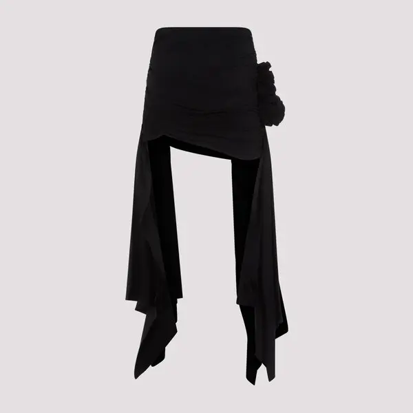 Magda Butrym Viscose Mini Skirt With Floral Detail