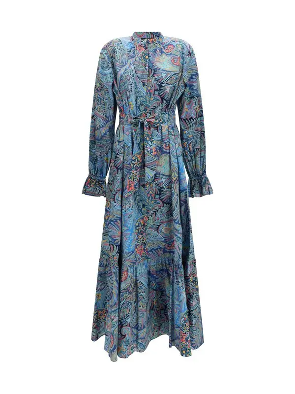 Etro Paisley Print Cotton-blend Shirt Dress