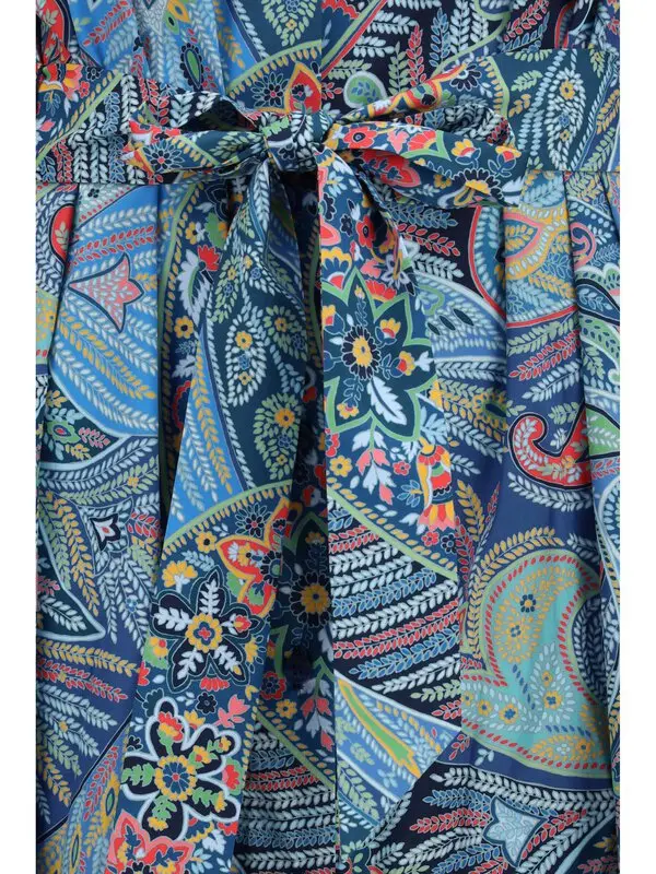 Etro Paisley Print Cotton-blend Shirt Dress