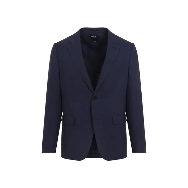 Zegna Oasi Navy Linen Jacket - Blue