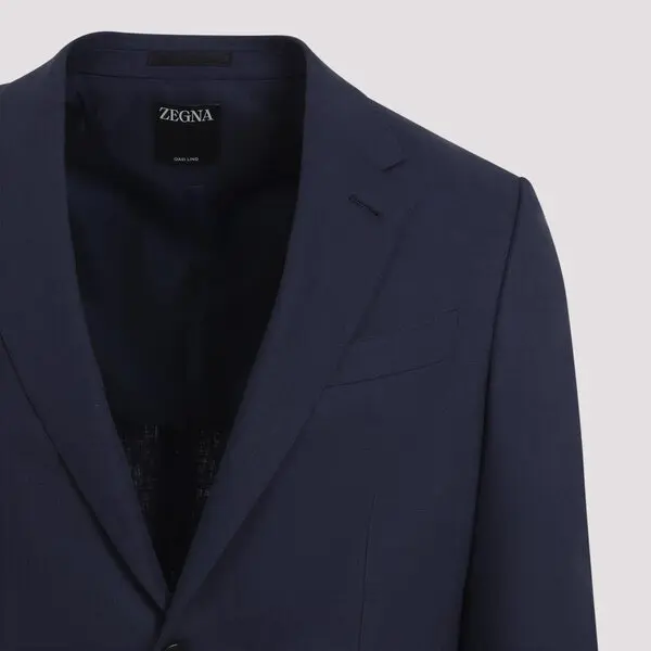 Zegna Oasi Navy Linen Jacket - Blue