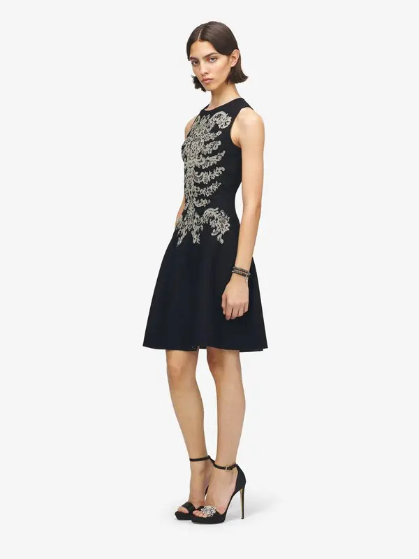 Alexander McQueen Jacq Vlm Mini Dress