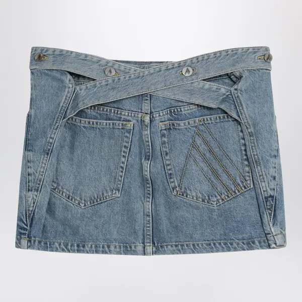 Attico Light Denim Mini Skirt