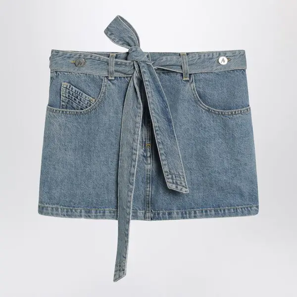 Attico Light Denim Mini Skirt - Blue