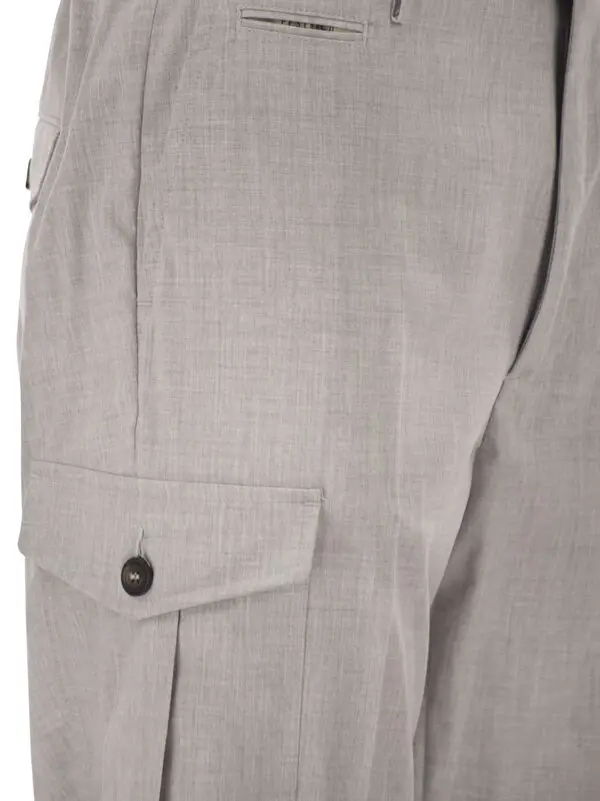 Peserico Tailored Cargo Trousers In Stretch Technical Fabric