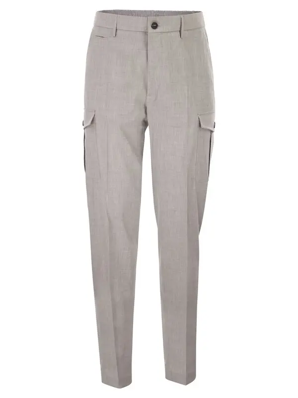 Peserico Tailored Cargo Trousers In Stretch Technical Fabric