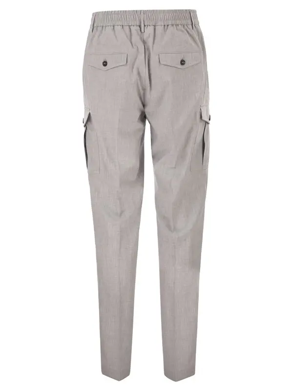 Peserico Tailored Cargo Trousers In Stretch Technical Fabric
